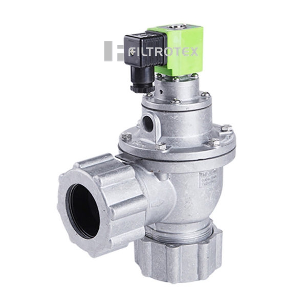 Right-Angle Nut Type Electromagnetic Pulse Valves – FILTROTEX Right-Angle Nut Type Electromagnetic Pulse Valves – FILTROTEX